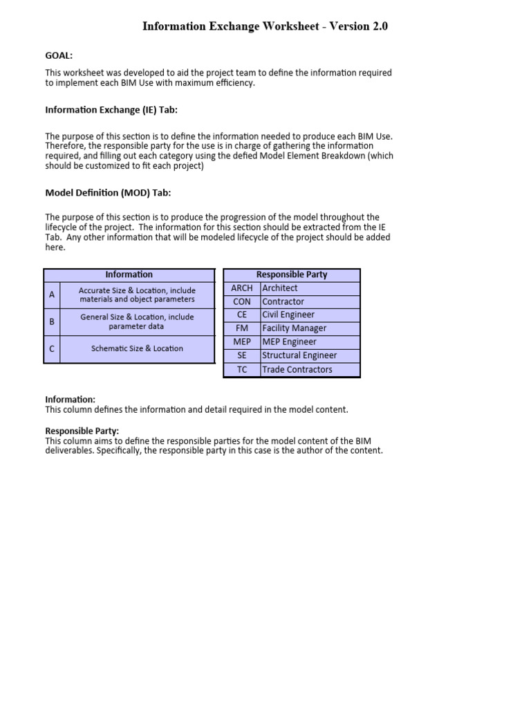 257531734-05-Information-Exchange-Worksheet-V2-0-Excel - Copy-2 | PDF | Building Information ...