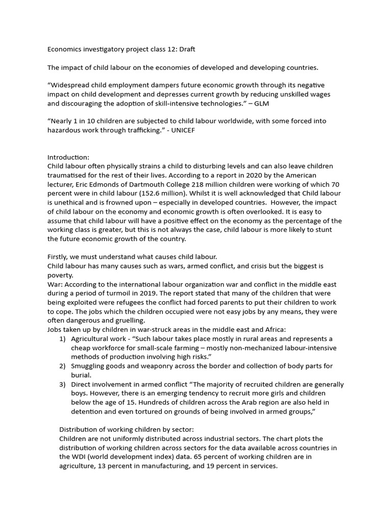 Economics investigatory project class 12 | PDF