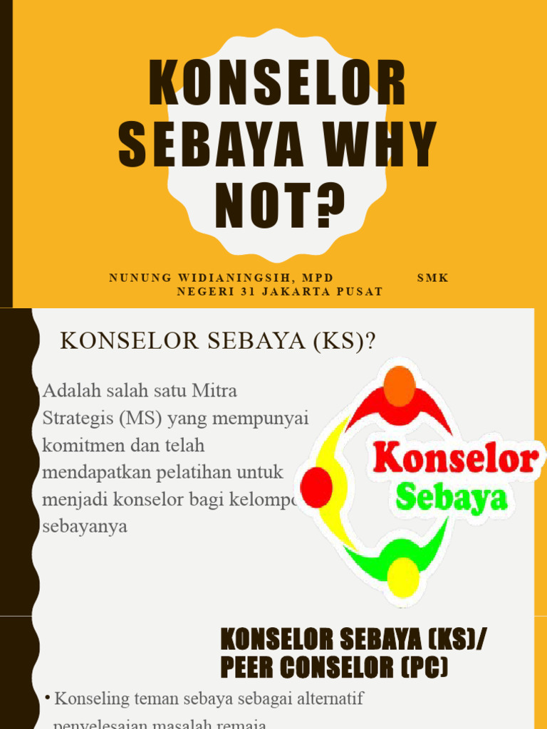 Peran Konselor Sebaya dalam Remaja | PDF | Pengembangan Diri ...