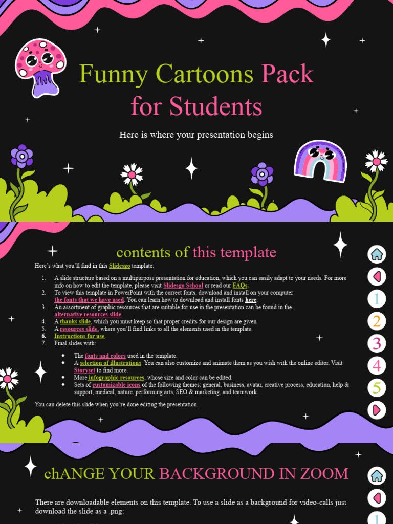 Funny Cartoon Presentation Template | PDF | Planets | Planets In Astrology