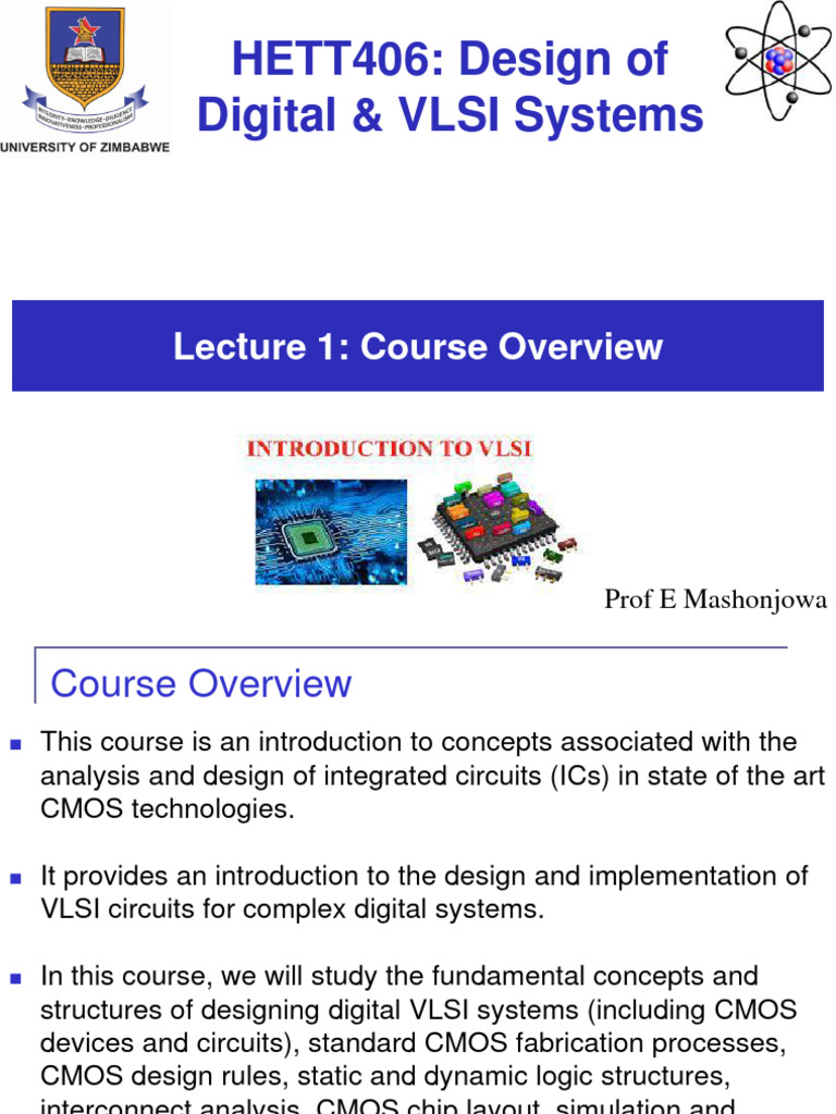 Lecture 1 - Course Overview - 112053 | PDF | Cmos | Electronic Circuits