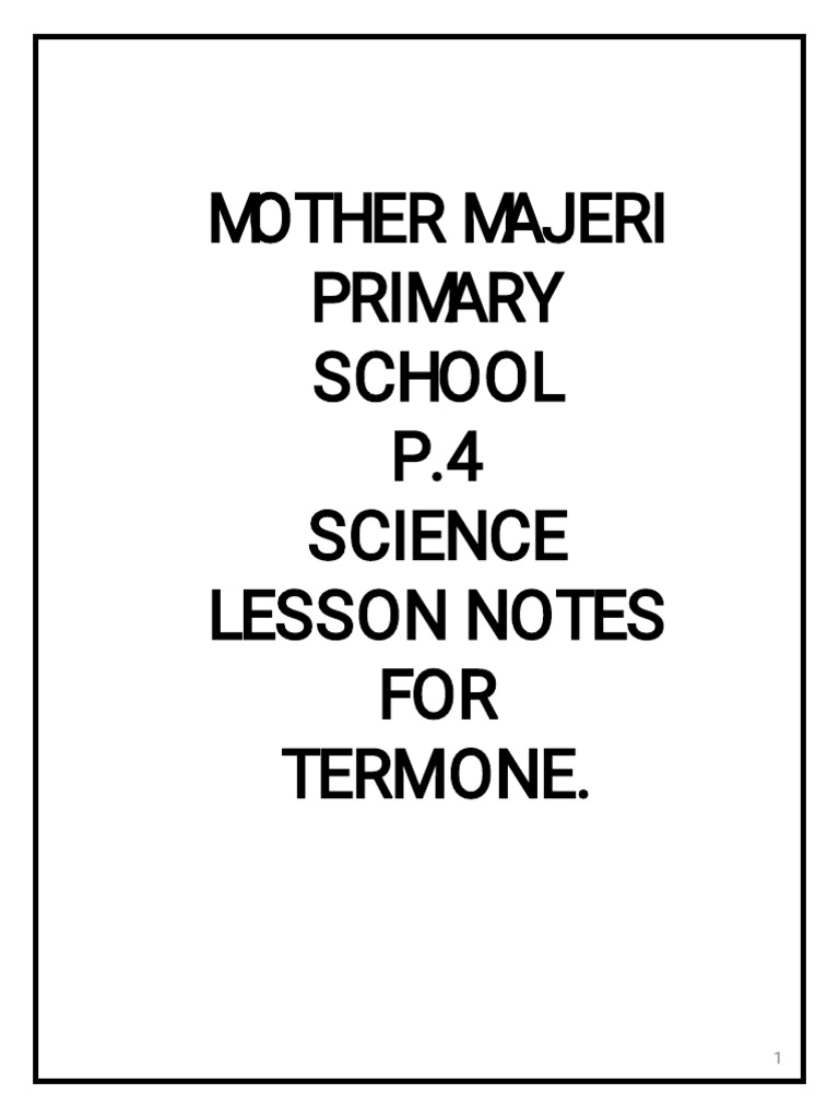 P.4science Notes | PDF | Botany | Plant Morphology