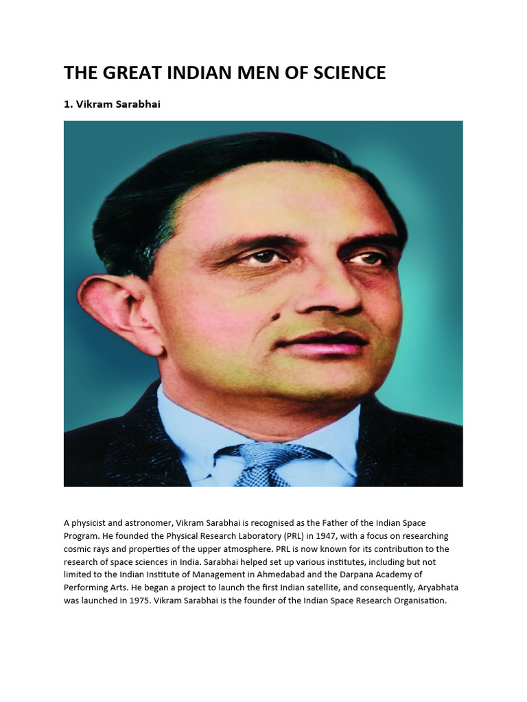 Indian Scientists | PDF | Science