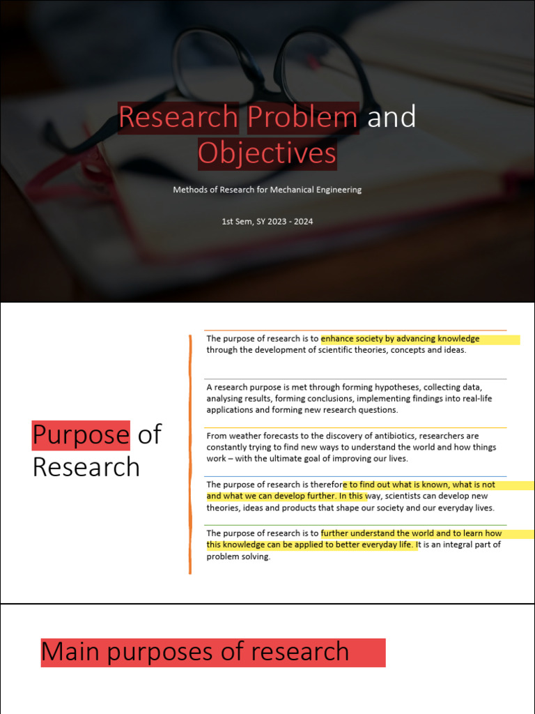 Topic 3 - Research Problem and Objectives | PDF | Intelligence ...