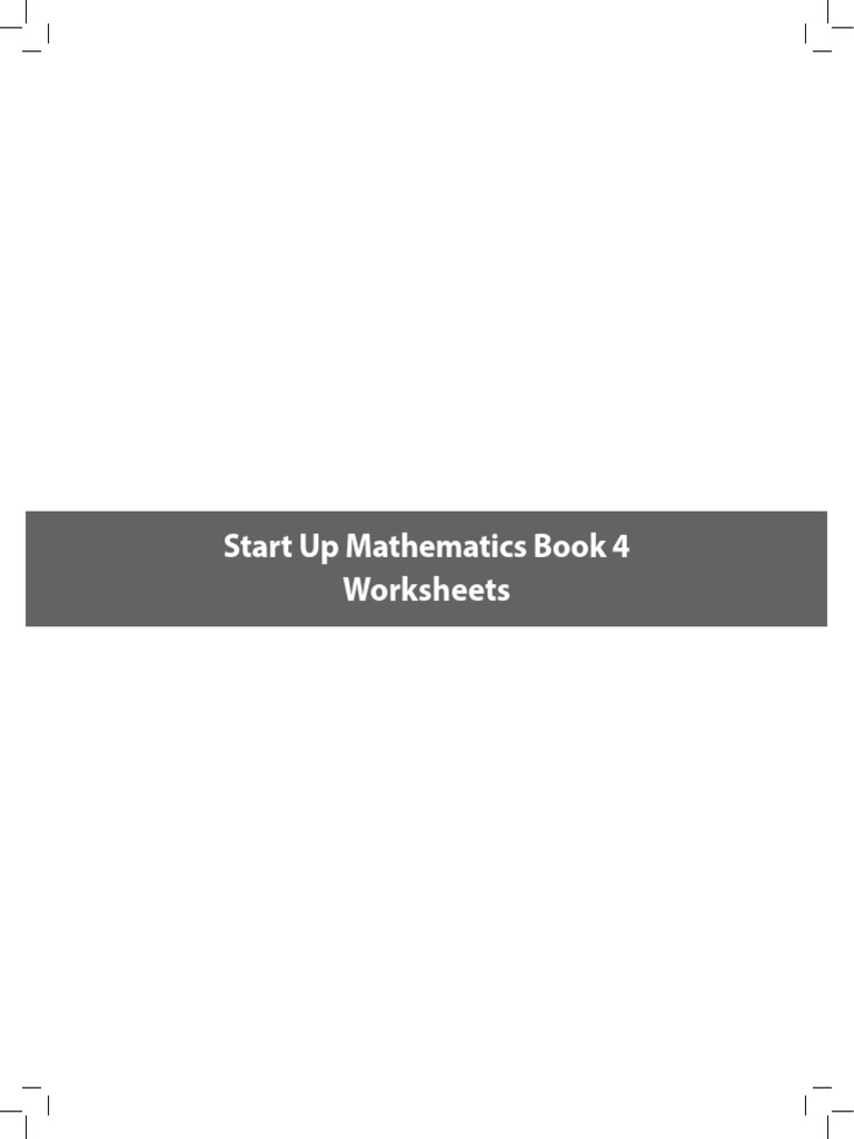 Maths Workbook Class IV | PDF