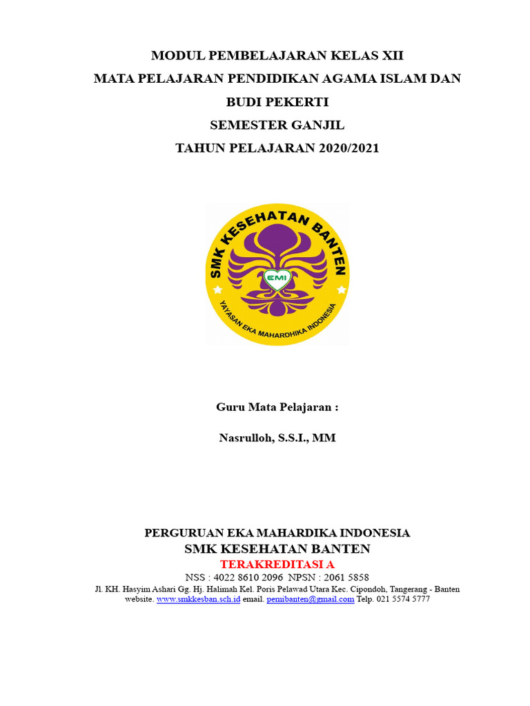 Modul PAI Kelas 12 Semester Ganjil | PDF