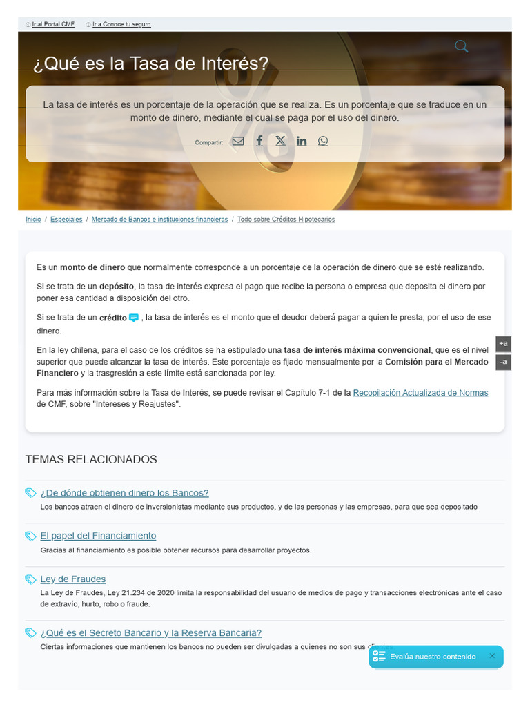 ¿Qué Es La Tasa de Interés | PDF | Bancos | Interés