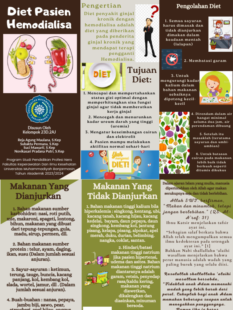 Leaflet DIET Pasien Hemodialisa Kel.23D.2AJ | PDF
