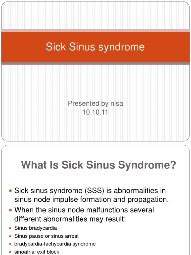Sick Sinus Syndrome | PDF | Cardiology | Cardiovascular Physiology