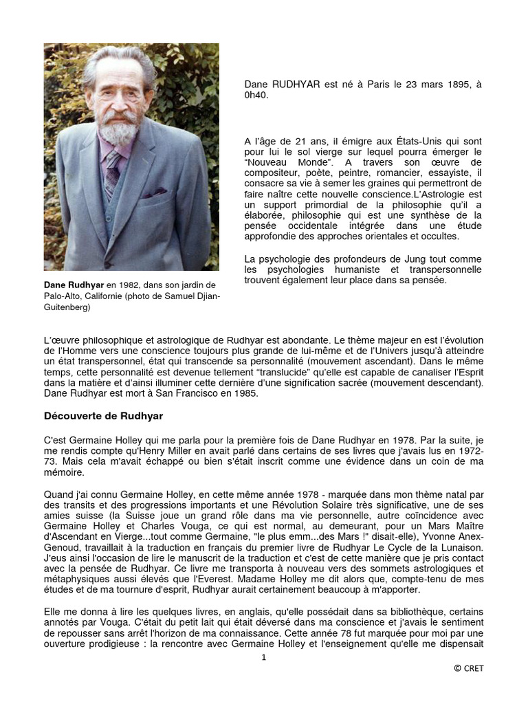 Dane Rudhyar | PDF | Astrologie | Traductions