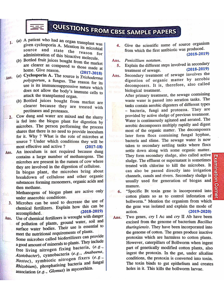 Chapter 10 Bio Pratice Questions | PDF