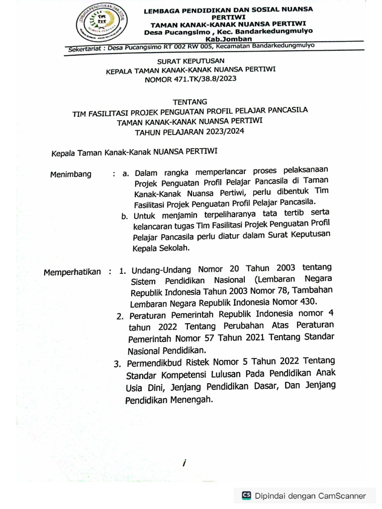 SK Tim Kewairausahaan P5 | PDF