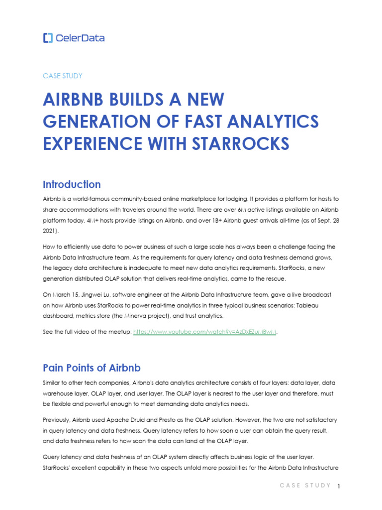 Airbnb Case Study | PDF | Data Warehouse | Analytics