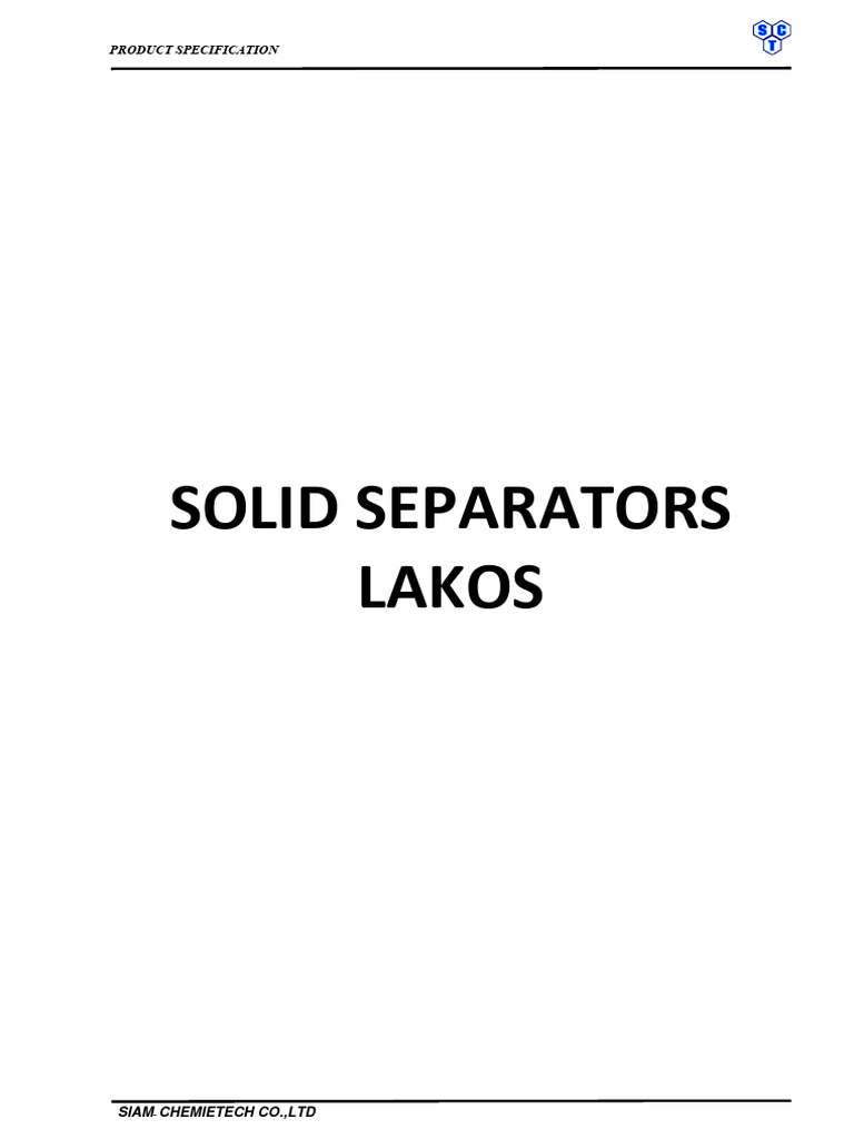 Installation Solid Separator | PDF