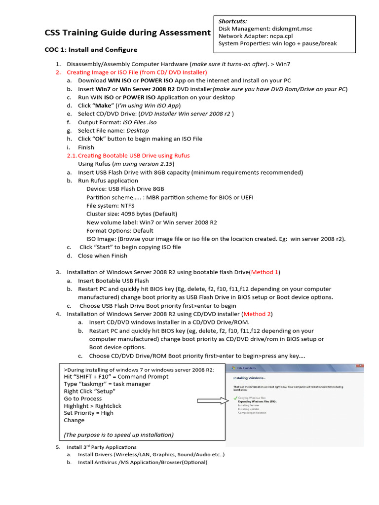 COC 1 2 CSS Training Guide | PDF | Booting | Bios