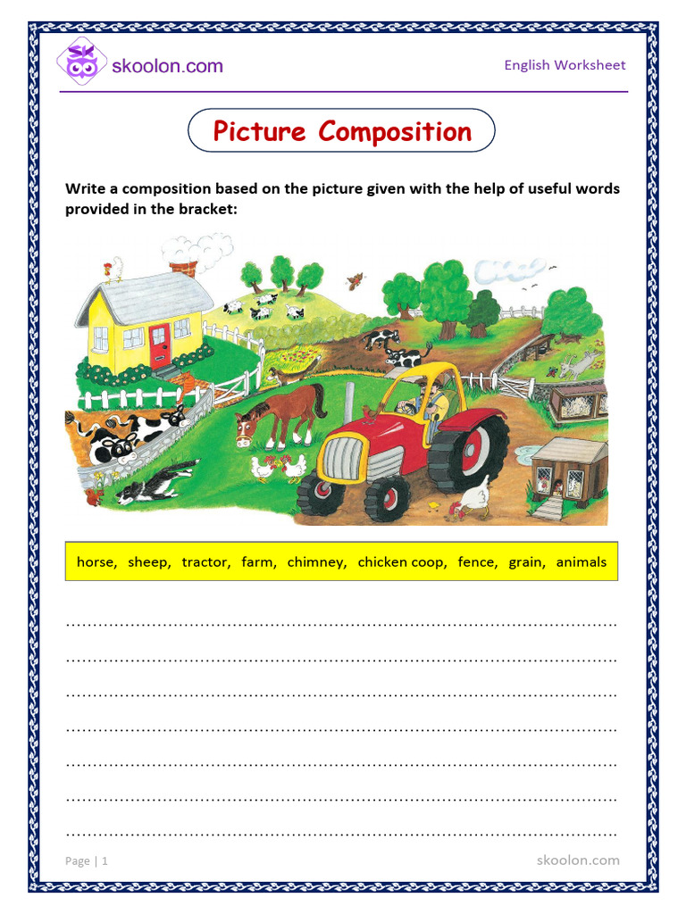 Farm Picture Composition Worksheet | PDF | History