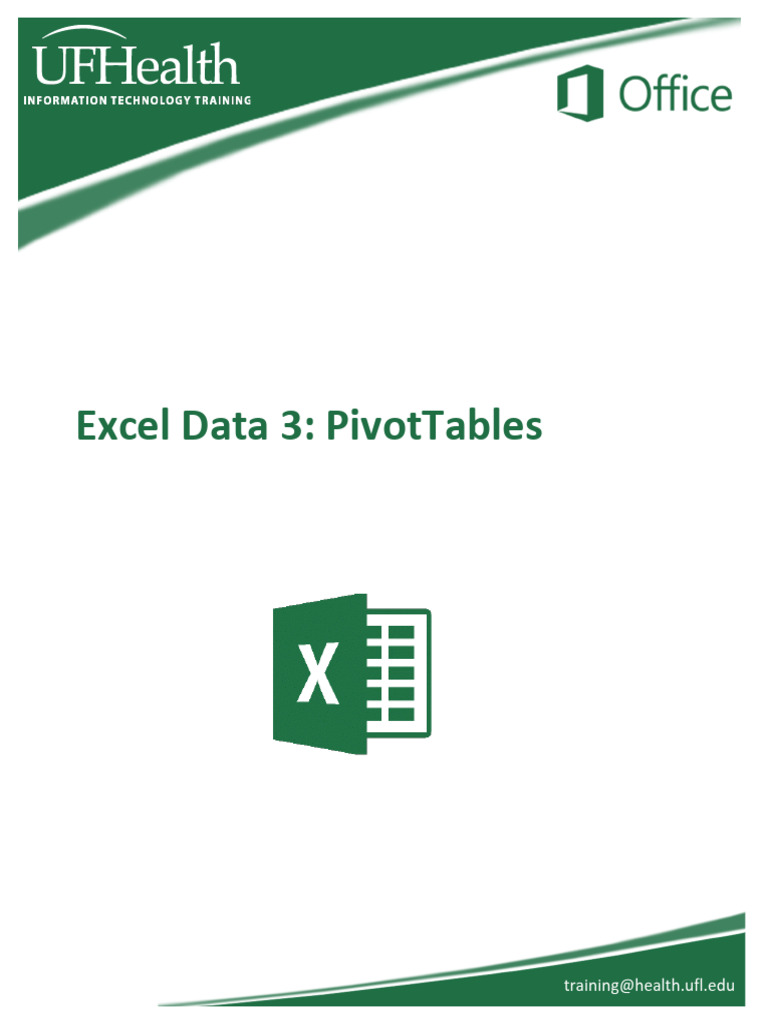 ExcelData3 PivotTables | PDF | Microsoft Excel | Computing
