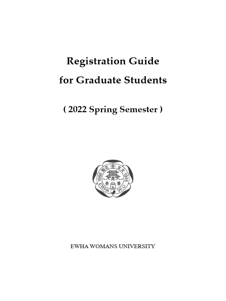 (Spring2022) Registration Guide For Graduate Students | PDF | Thesis | Doctor Of Philosophy