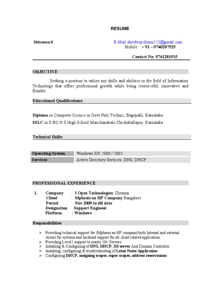 Shiv Resume | Active Directory | Group Policy