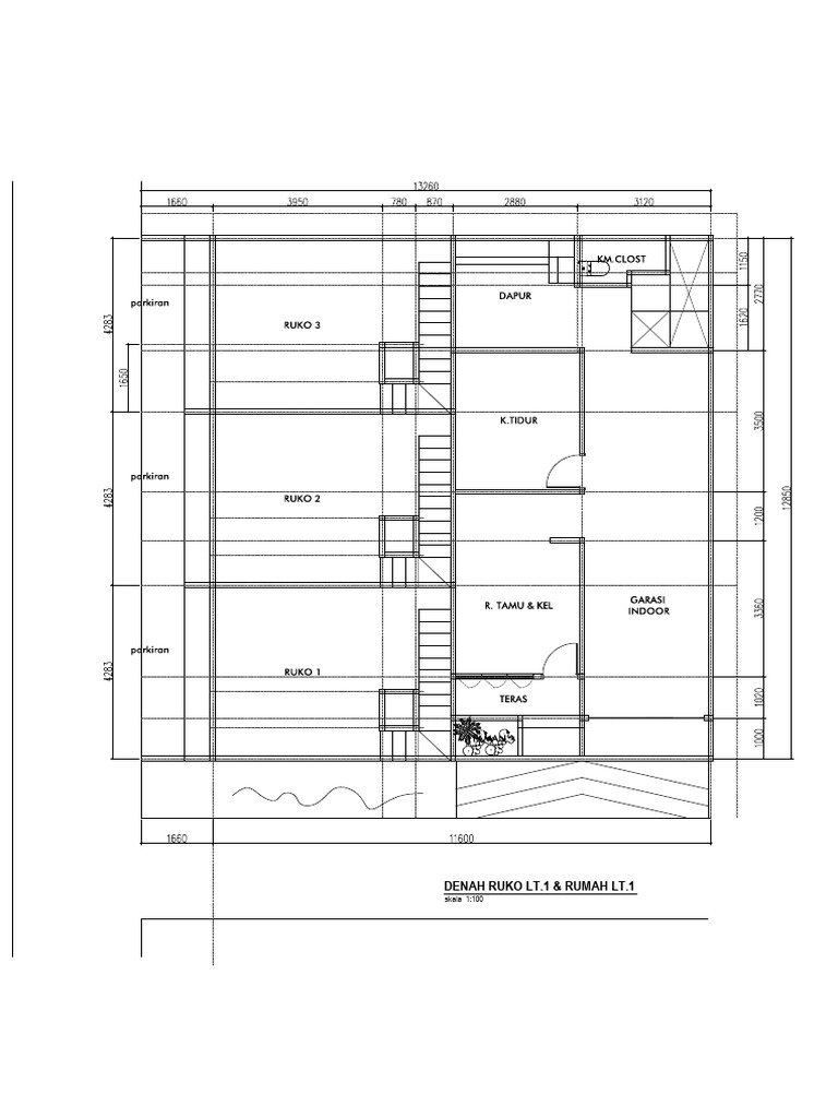 Denah Ruko Dan Rumah | PDF