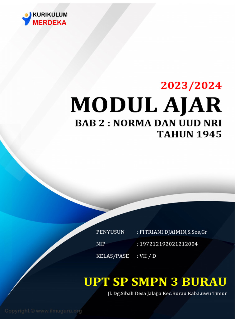Modul Ajar PPKN: Norma & UUD 1945 | PDF