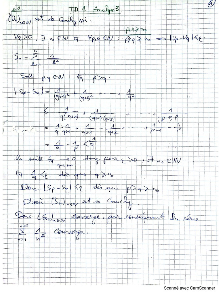 TD 1 Analyse 3 | PDF
