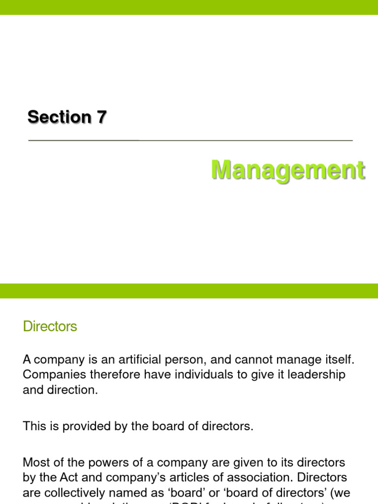 Sec 7 CAF 03 - Company Law | PDF | Loans | Law Of Agency