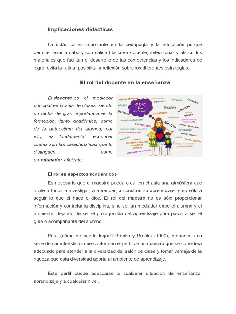 El Rol Del Docente | PDF | Enseñando | Aprendizaje