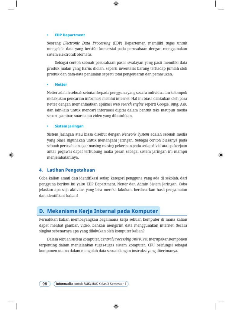 Sistem Komputer - Mekanisme Kerja Internal Komputer & IMK | PDF | Komputer