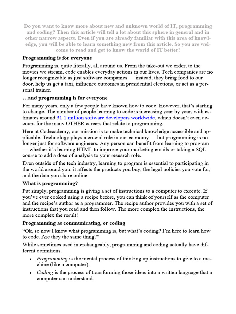 English | PDF | Computer Programming | Programming Language