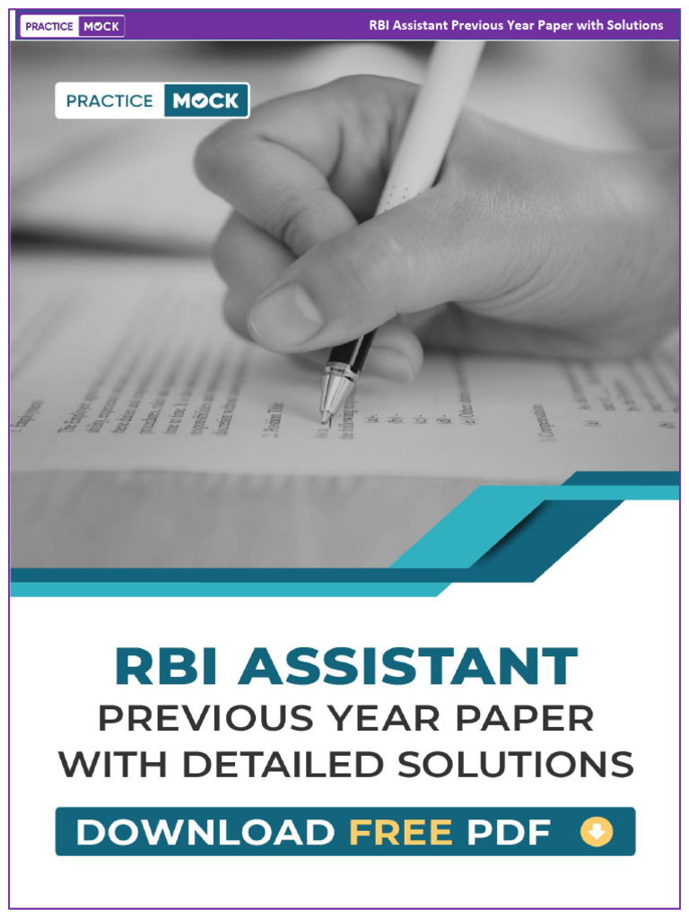 Rbi Assistant Previous Year Paper With Detailed Solutions | PDF | Biofuel | Algae Fuel