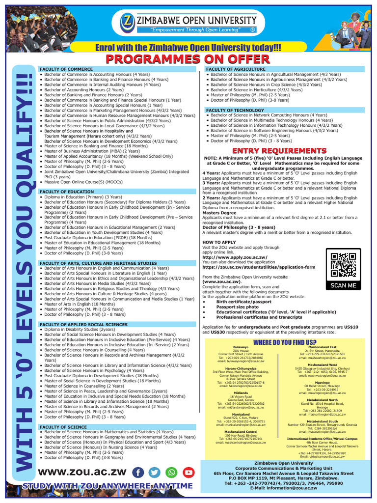 zou-A4-advert-2024 | PDF | Bachelor's Degree | Academic Degree