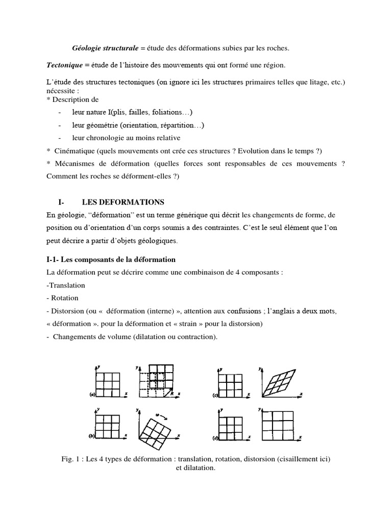 Cours de Geologie Structurale | PDF
