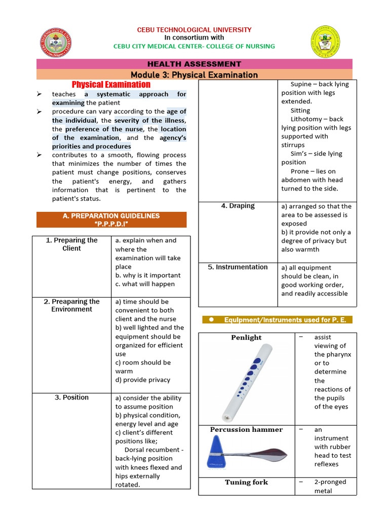 Module 3 - Physical Examination | Download Free PDF | Hand | Sound