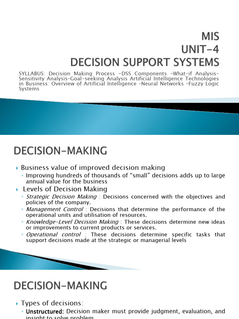 MIS Unit 4 | PDF