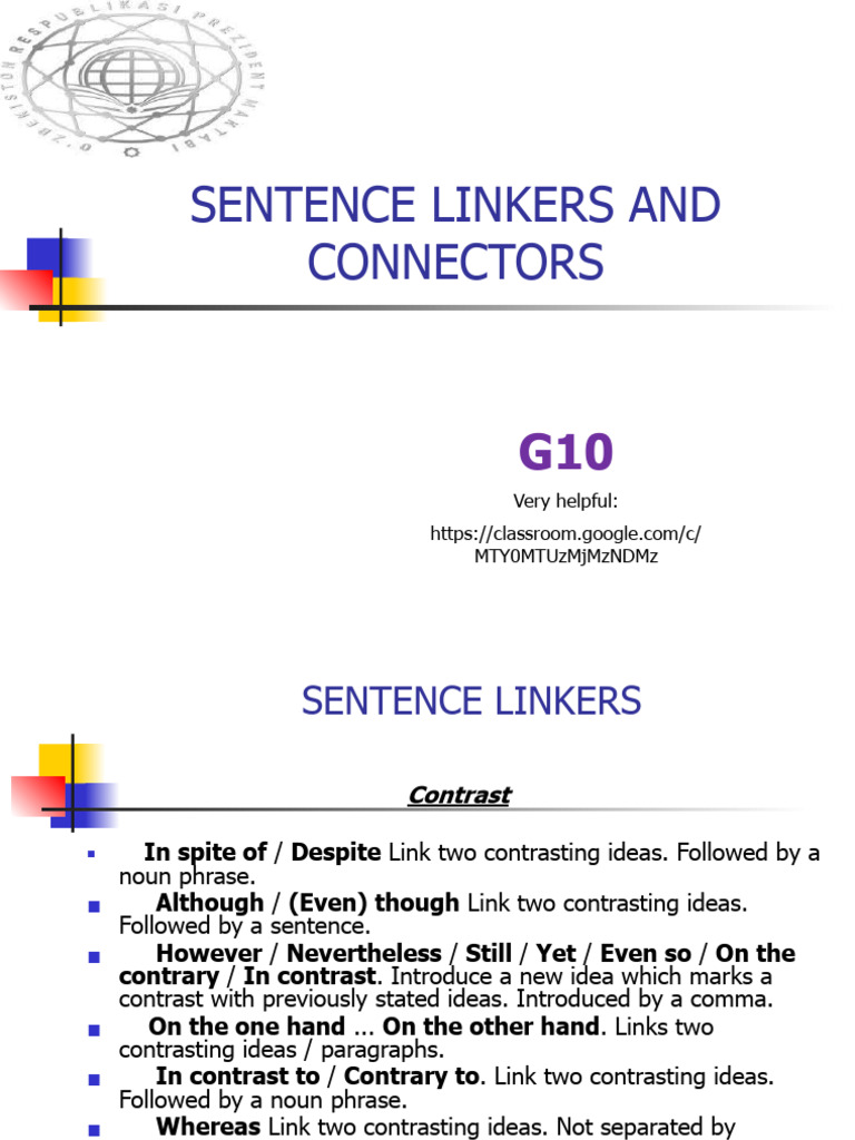 Sentence Linkers | PDF