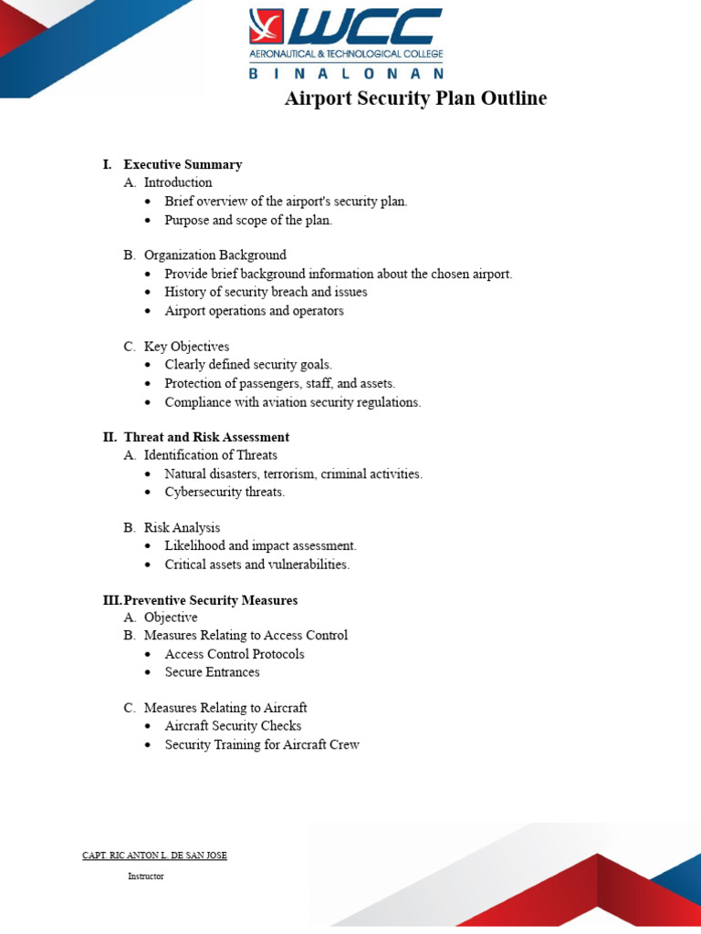 Airport Security Plan Overview | PDF | Computer Security | Security