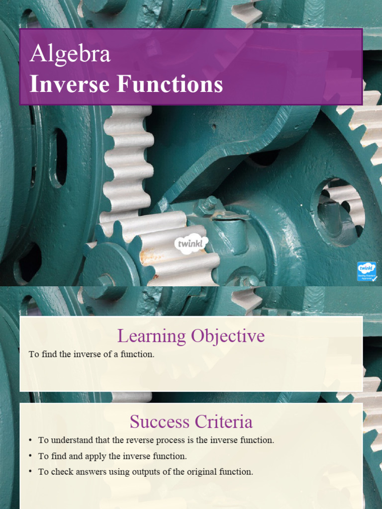 Inverse Functions PowerPoint | PDF | Function (Mathematics ...
