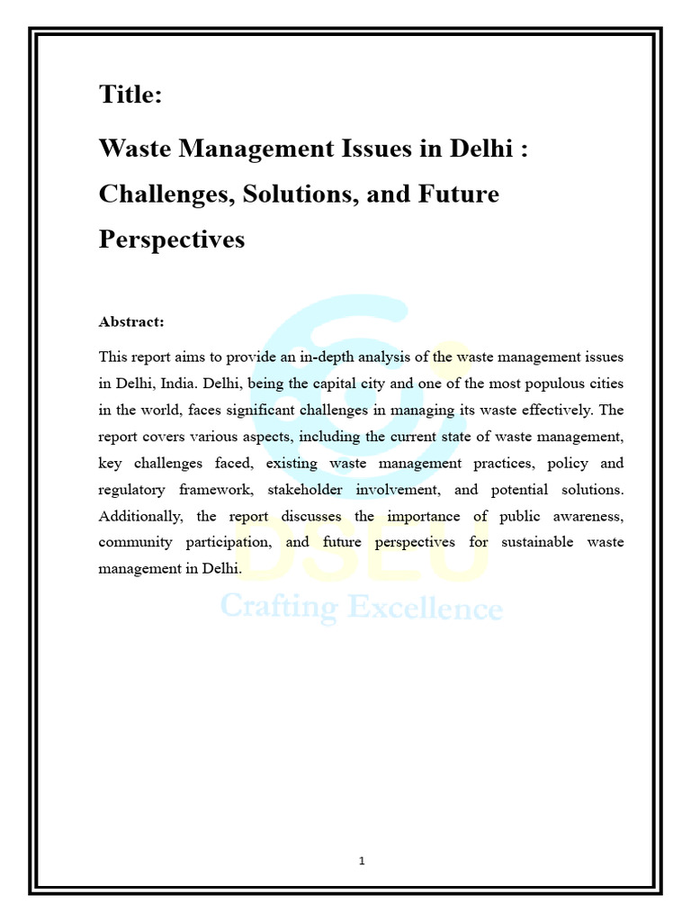 Delhi Waste Management | PDF | Waste Management | Waste