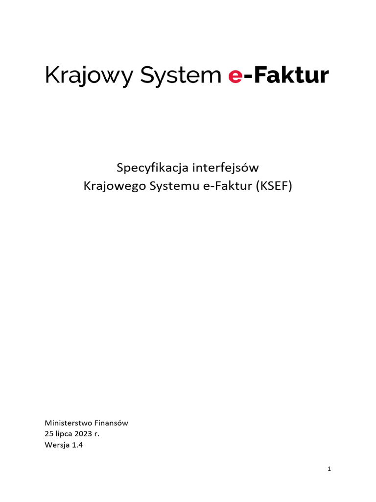 Specyfikacja Interfejsu 1 4 | PDF