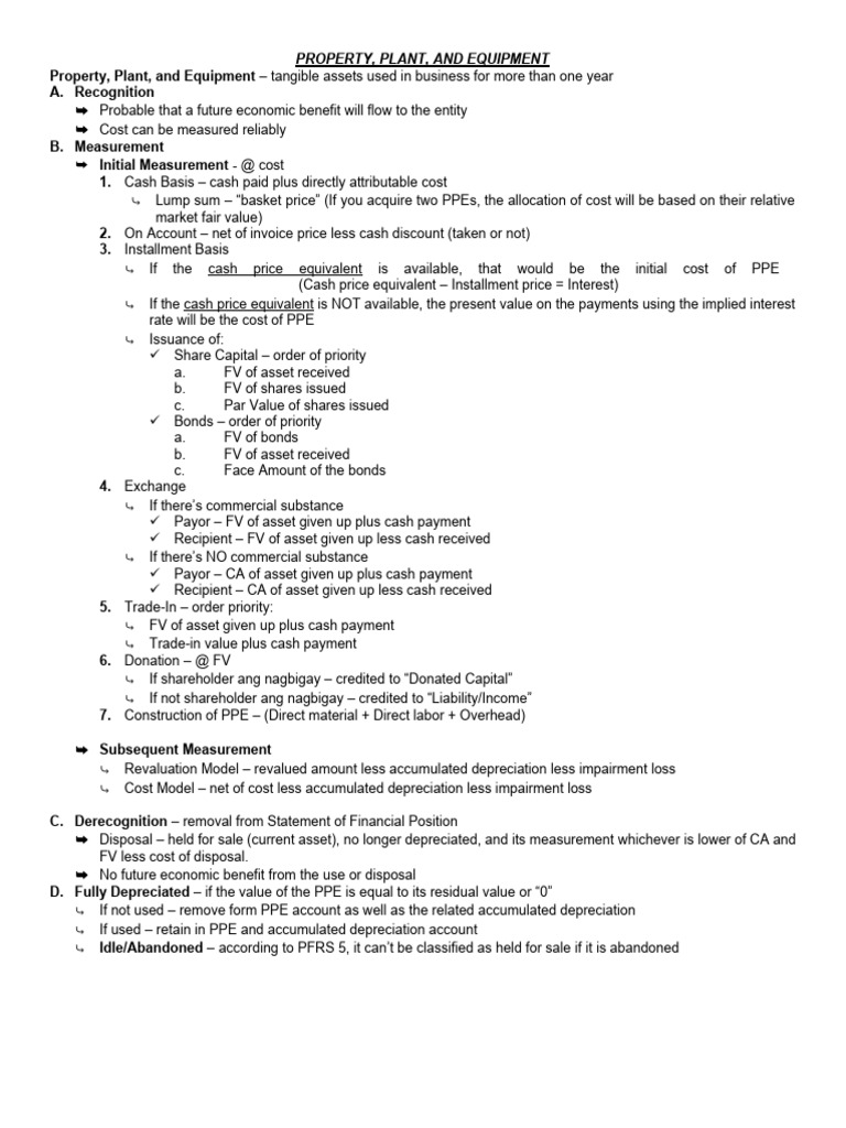 Ppe Revaluation Pdf Depreciation Cost