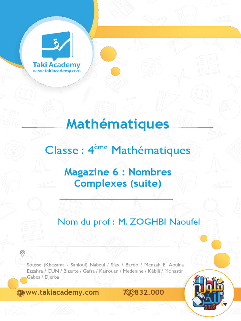 Magazine 6 - Nombres Complexes (Suite) | PDF | Nombre complexe | Euclide