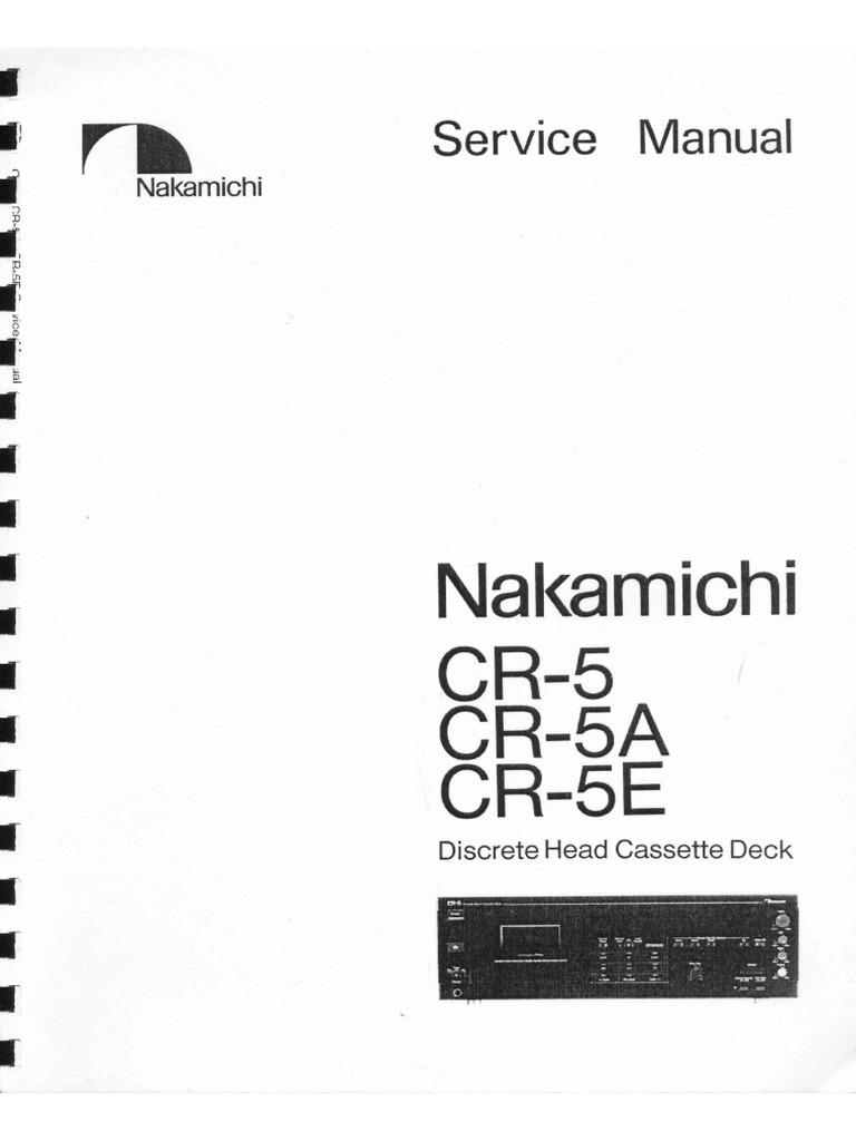 Nakamichi CR5 SM | PDF