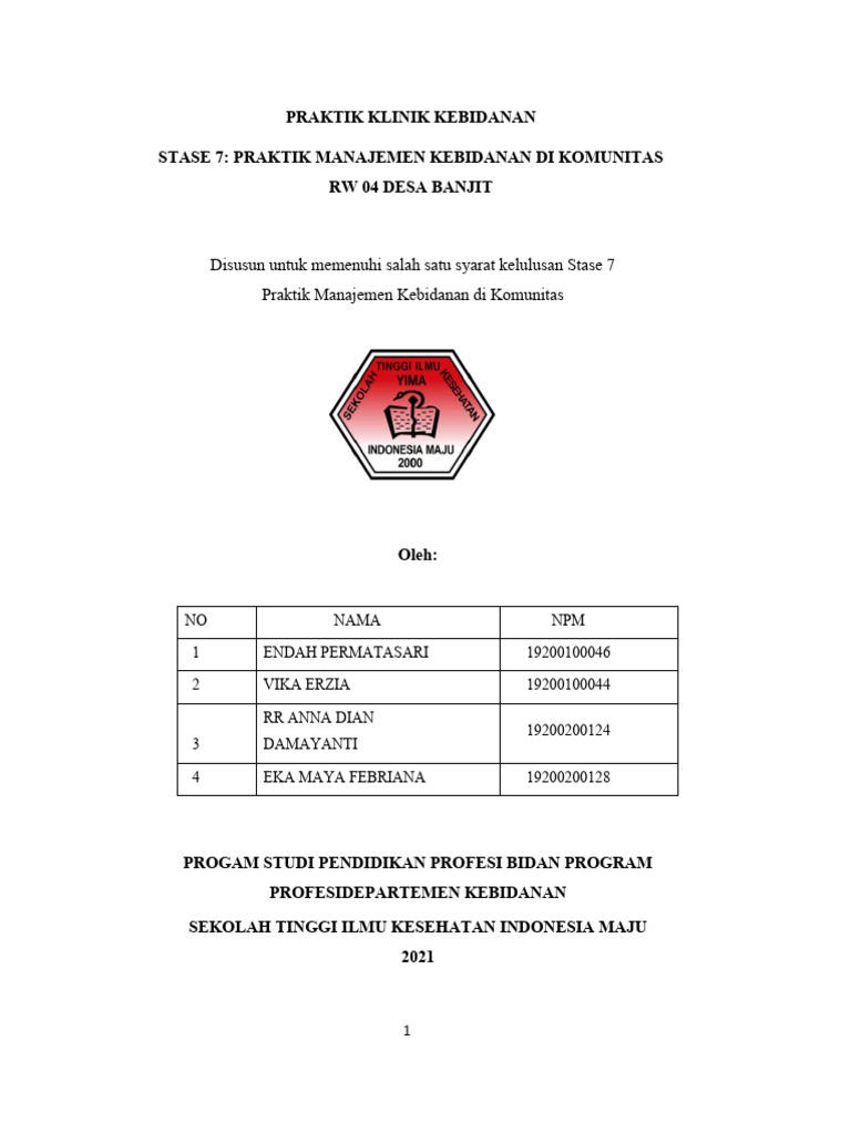 Laporan Komunitas Pdf