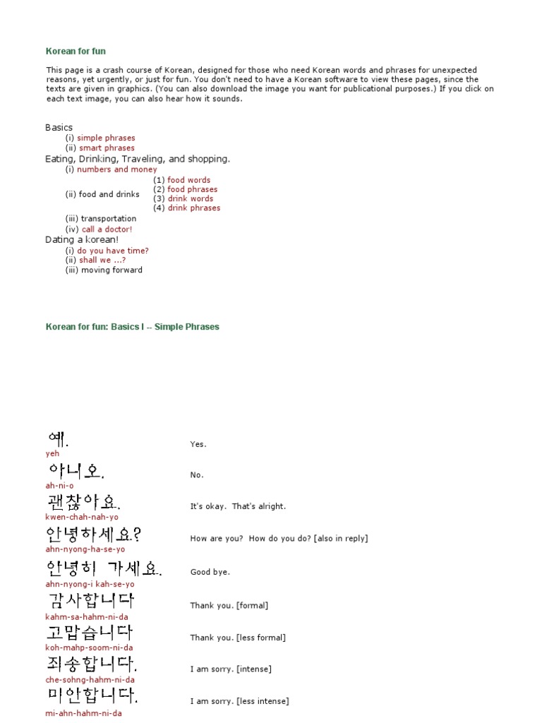 Learn To Speak and Write Korean | PDF | Korean Language | Drink