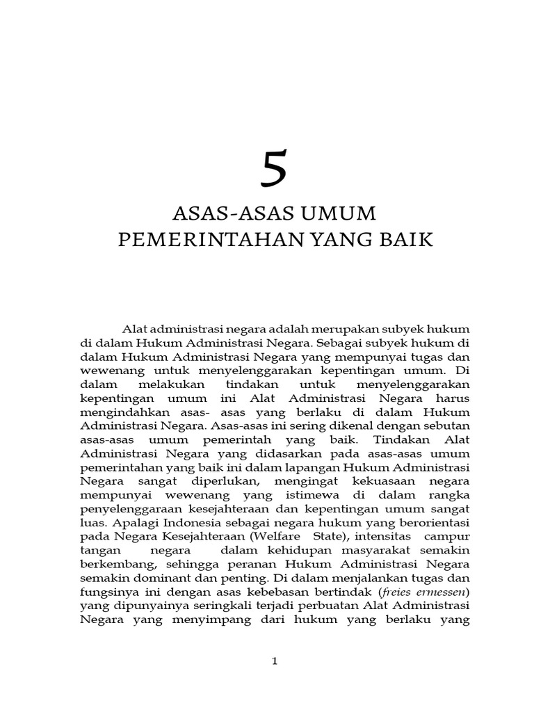 Materi 5 - Asas-Asas Umum Pemerintahan Yang Baik | PDF