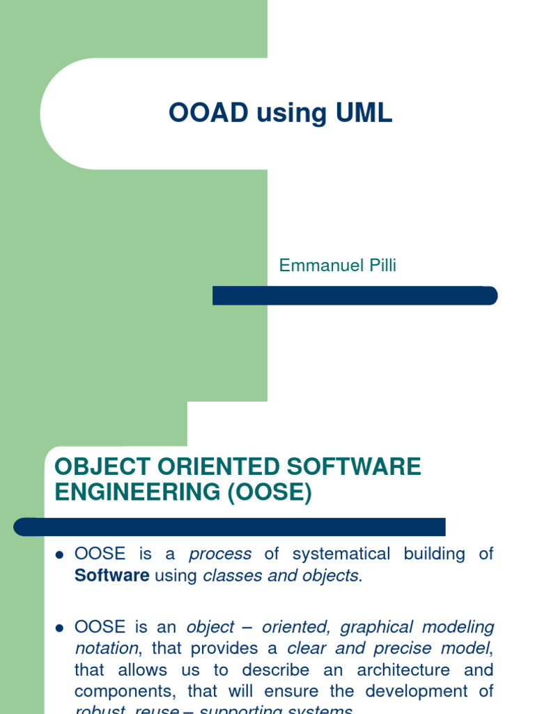OOSD using UML 2003 PES | PDF | Unified Modeling Language | Class (Computer Programming)