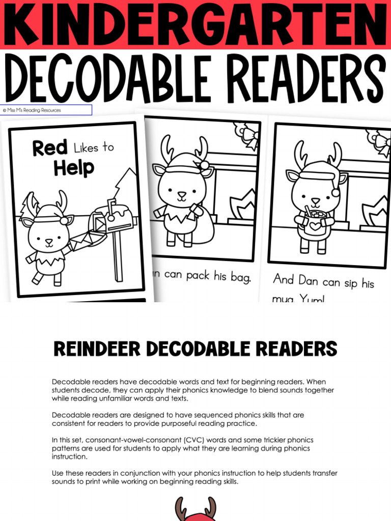 Reindeer Decodable Readers FREEBIE | PDF