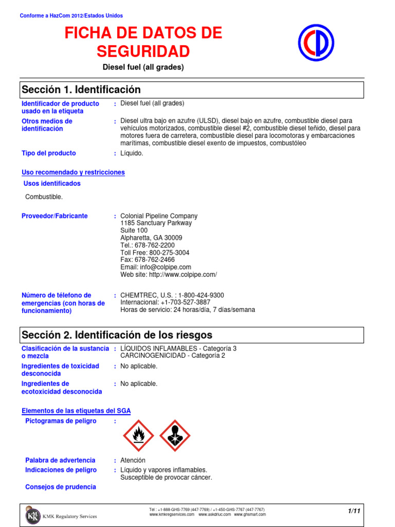 Sds-Diesel-Spanish MX | Descargar gratis PDF | Ventilación ...