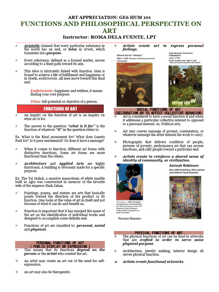 Art Appreciation 3 b5 | PDF | Aristotle | Beauty